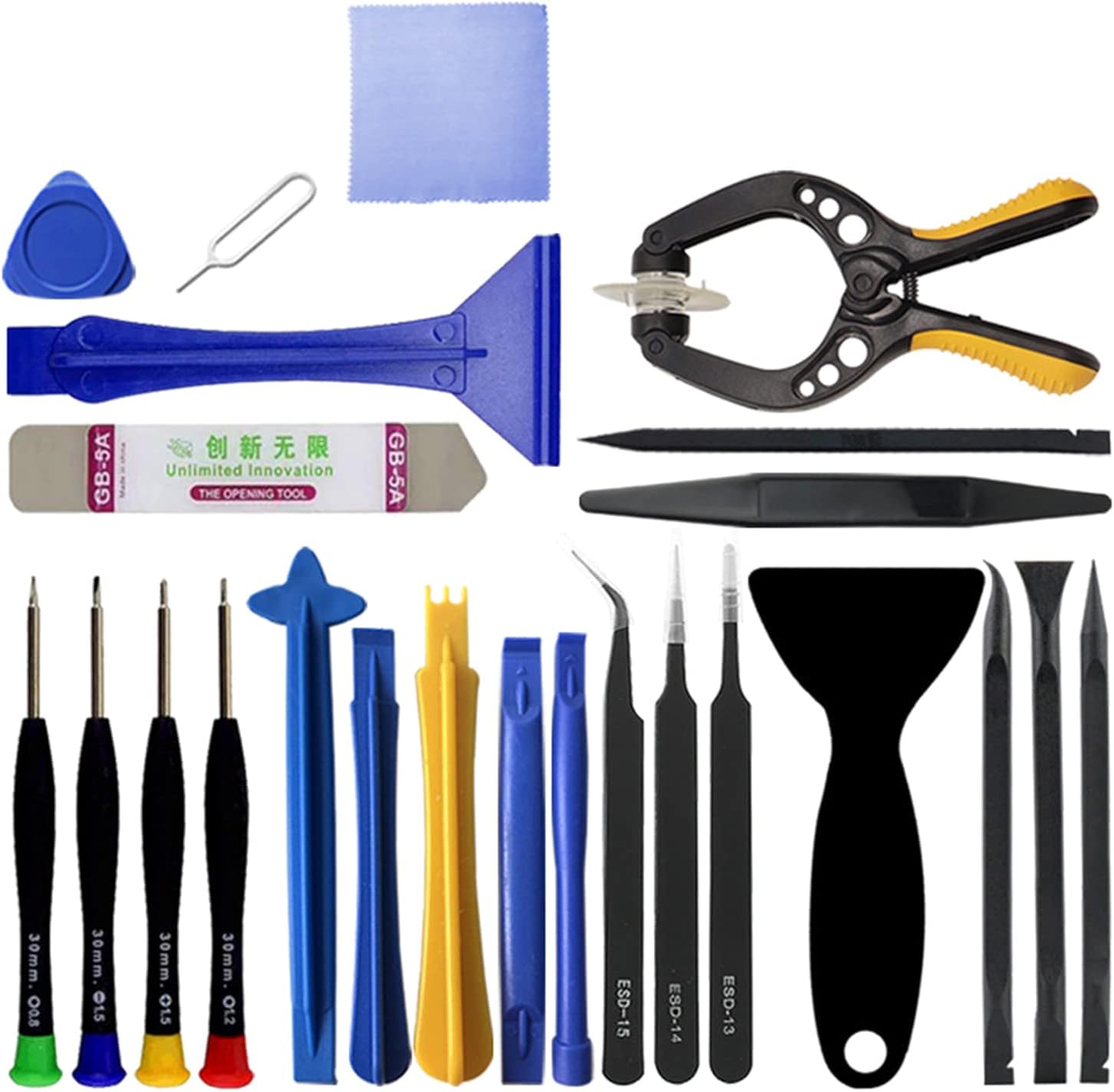 24 in 1 Phone Repair Tool Kit Repairing Disassembly Tools with ...