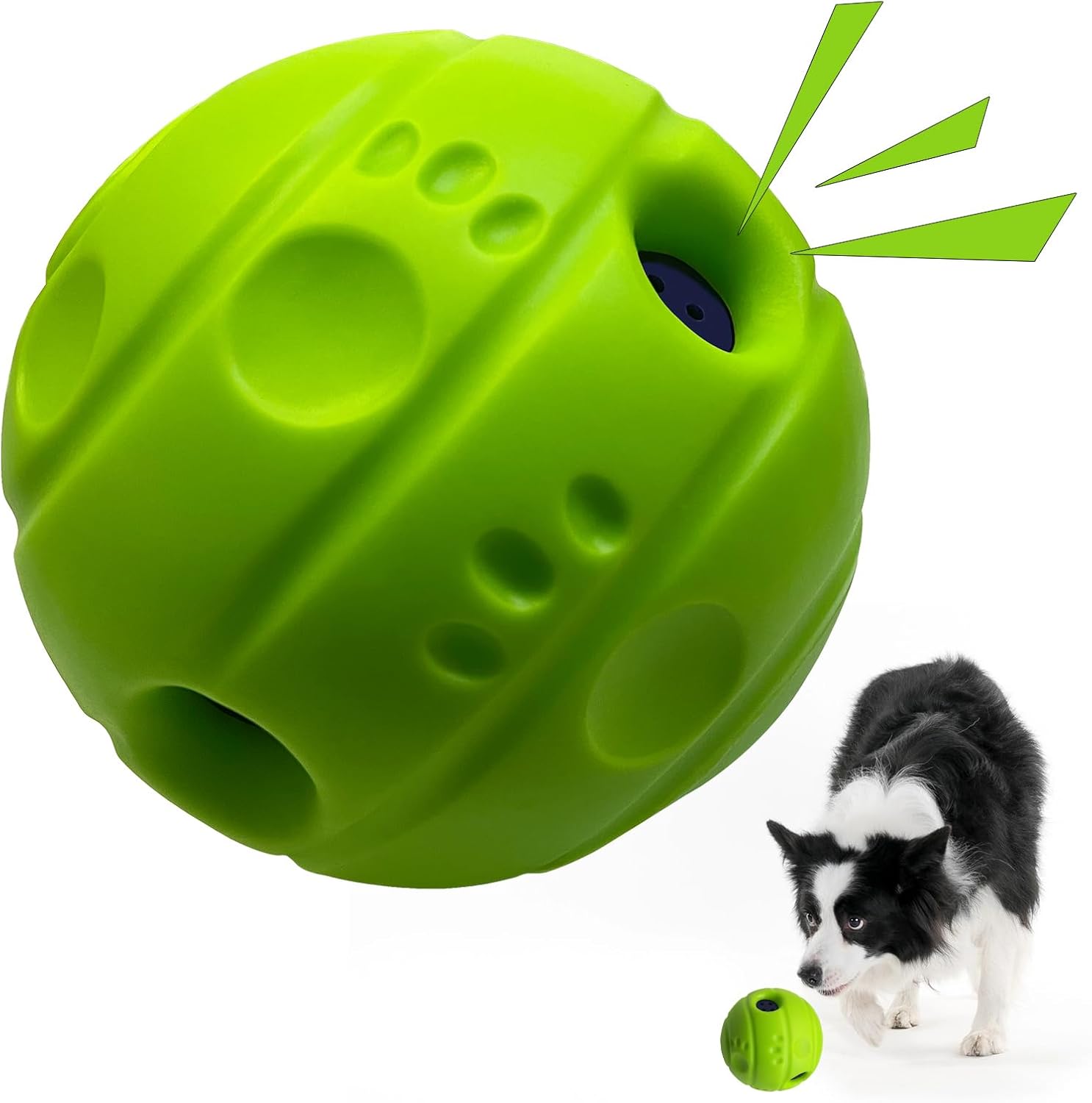 Dog Toys Ball, Interactive Dog Ball, No Paint, Gibbering Sound with ...