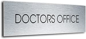 Doctors Office Door Sign - Modern Brushed Metal Door Sign. Office Door ...