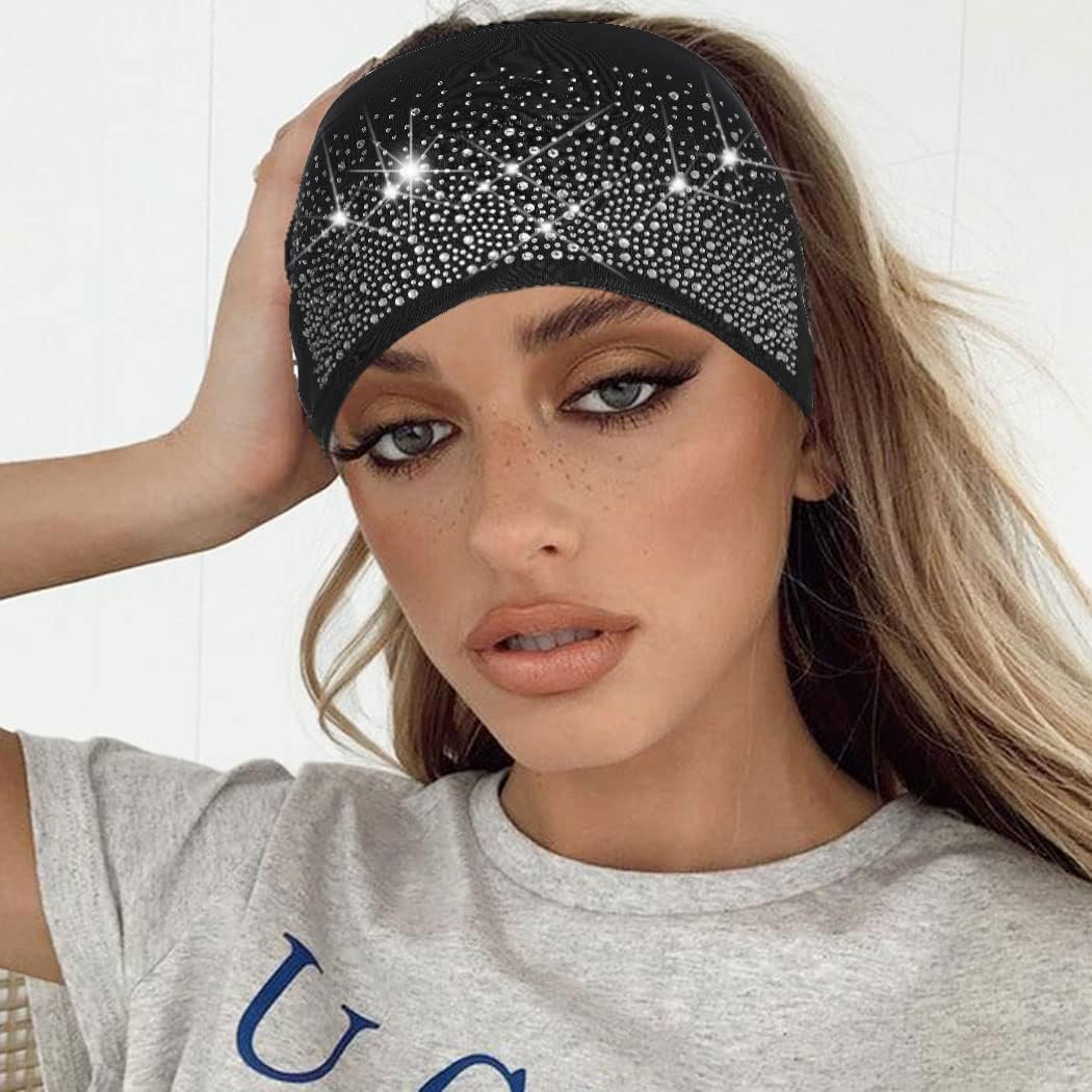 Amazon.com : LLOUSSAK 3Pcs Rhinestone Headbands for Women, Bling Wide ...