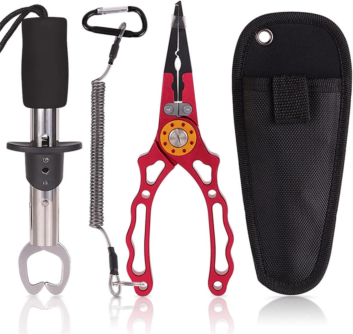 ZACX Fishing Pliers, Fish Lip Gripper Muti-Function Pliers Set,Braid ...