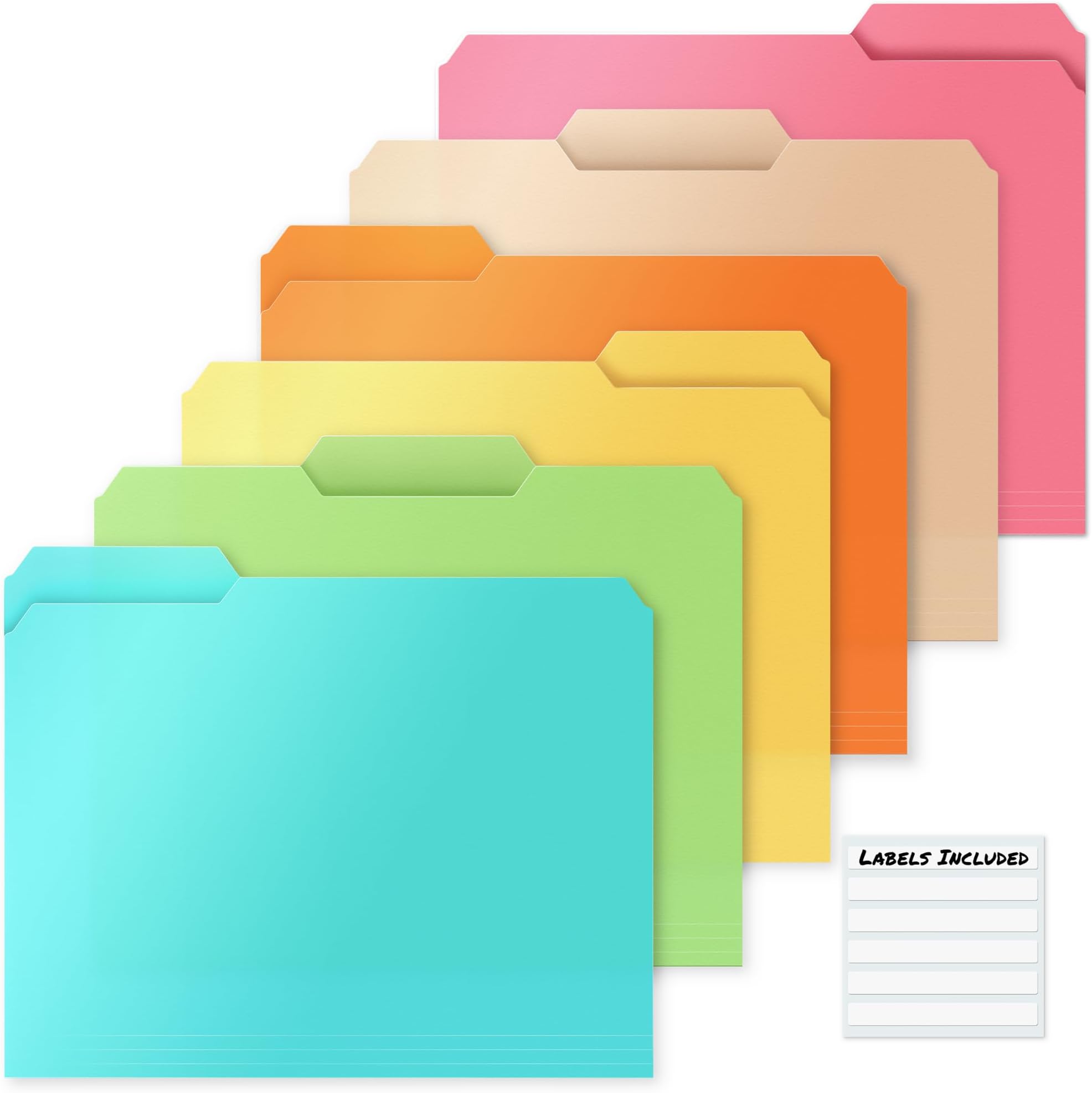Amazon.com : iScholar Assorted Color File Folders, Letter Size, 12 Pack ...