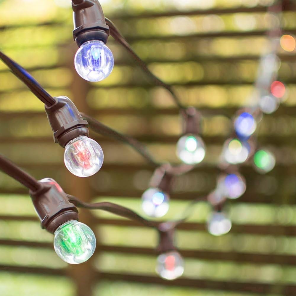 Amazon.com: Commercial Grade Globe String Lights, 100 Foot Brown Wire ...