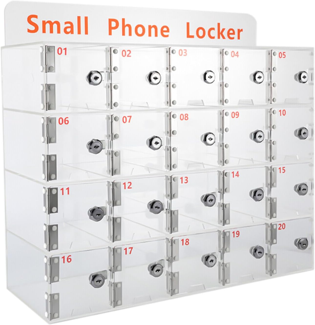 Amazon.com: YINZINR 20 Slots Acrylic Cell Phone Locker Box, Wall ...