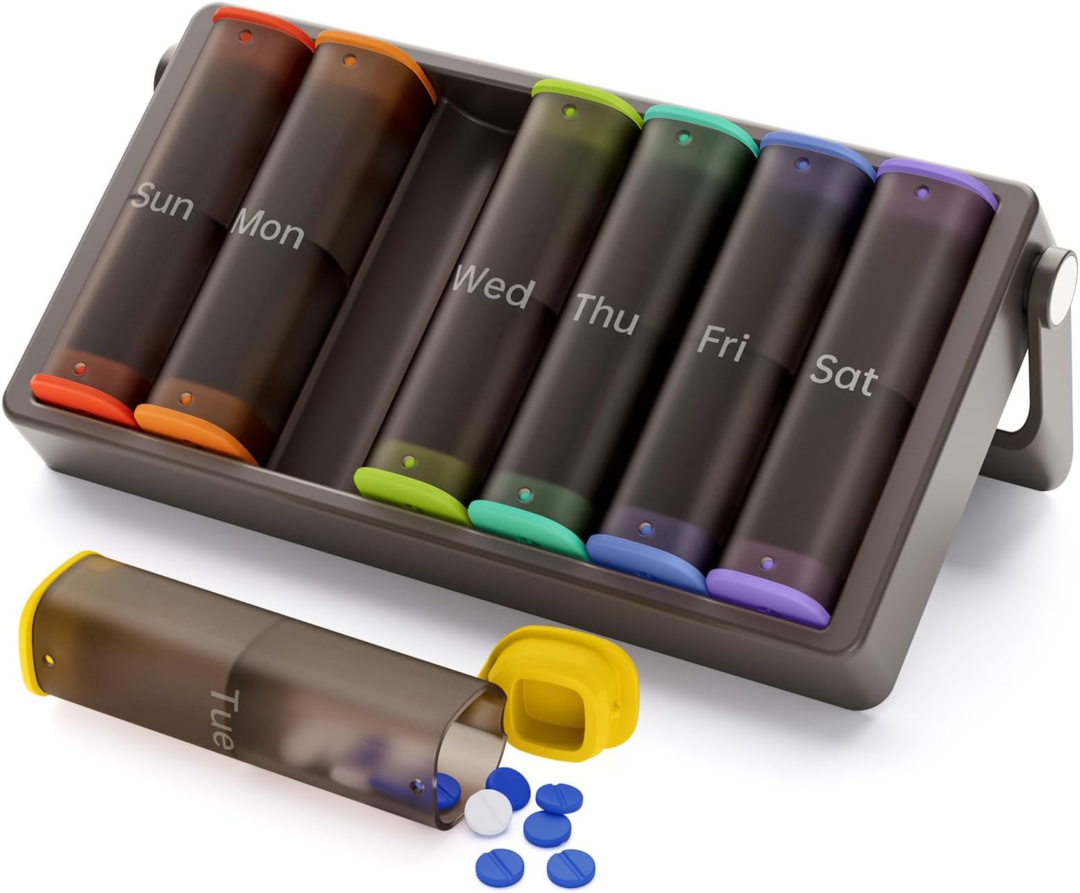Amazon.com: Weekly Pill Organizer 2 Times a Day, KOVIUU Large Travel ...