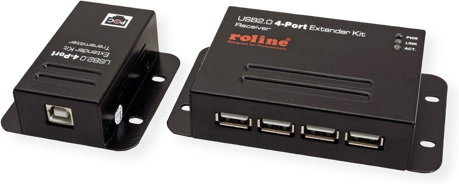 Amazon.com: Roline USB 2.0 Extender Over RJ45, 4X USB, Max. 50 m ...