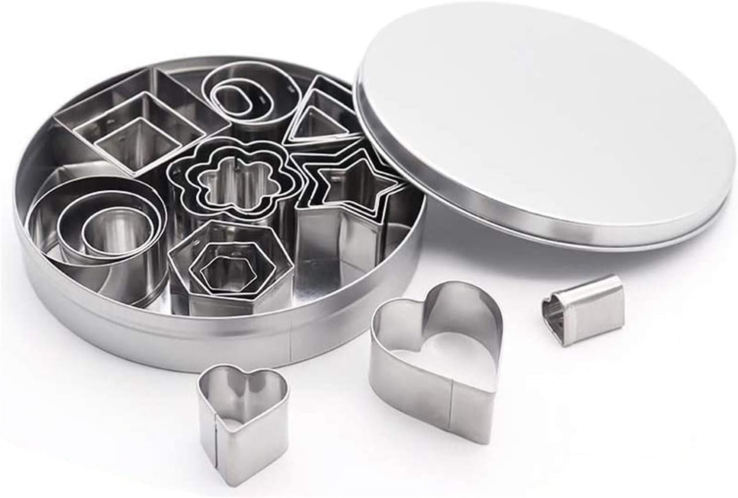 Amazon.com: KSPOWWIN 27PCS Mini Cookie Cutters, Geometric Shapes Metal ...