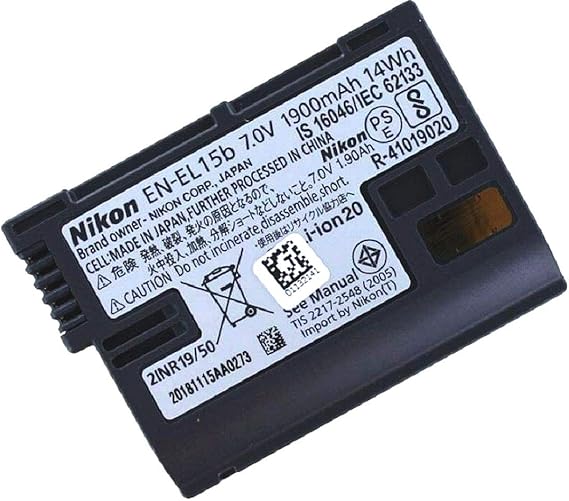 100 % original Nikon EN-EL15 EN-EL 15 Akku 7.0V 1900mAh 14Wh D800 D800E ...