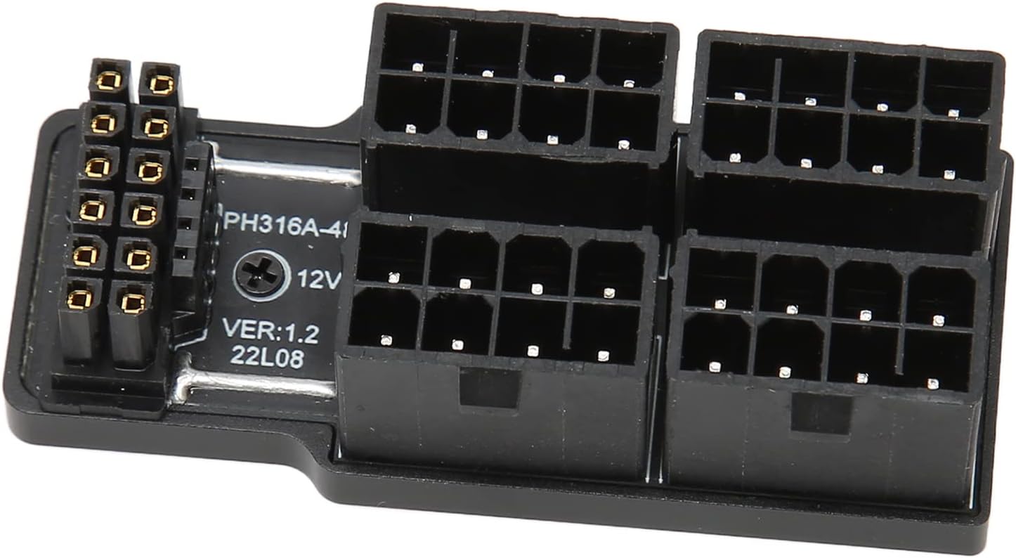 Amazon.com: GPU PCIe Connector 180 Degree Angle Connector Power Adapter ...