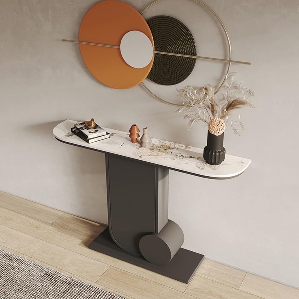 Amazon.com: Dntum Faux Marble Console Table, Modern Hallway Table ...