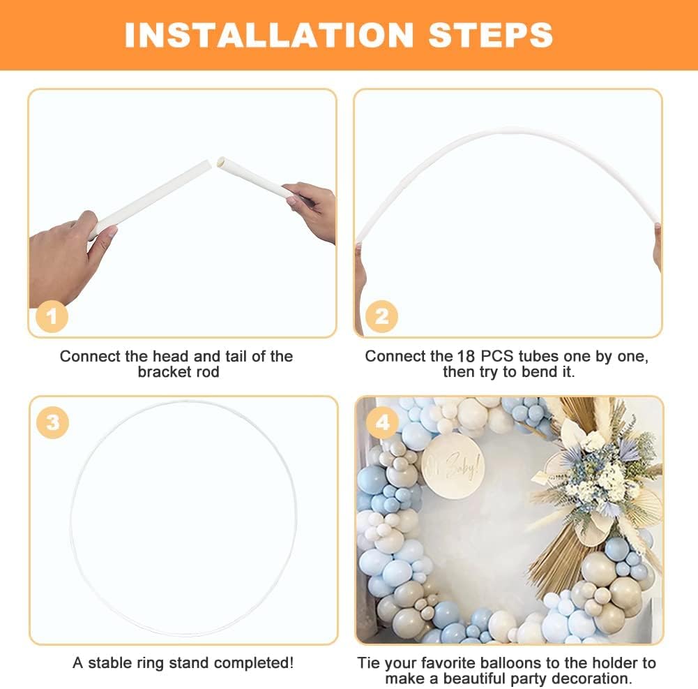 Balloon Column Arch Set, Round Balloon Arch Stand Frame Display Kit for ...