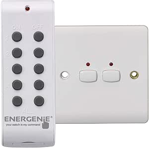 Energenie Remote Control Double Light Switch : Amazon.co.uk: DIY & Tools