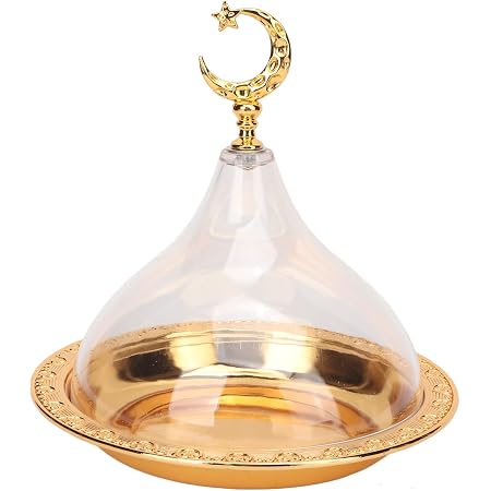 Amazon.com: Serving Plate with Dome, Metal Base Clear Dome Serving ...