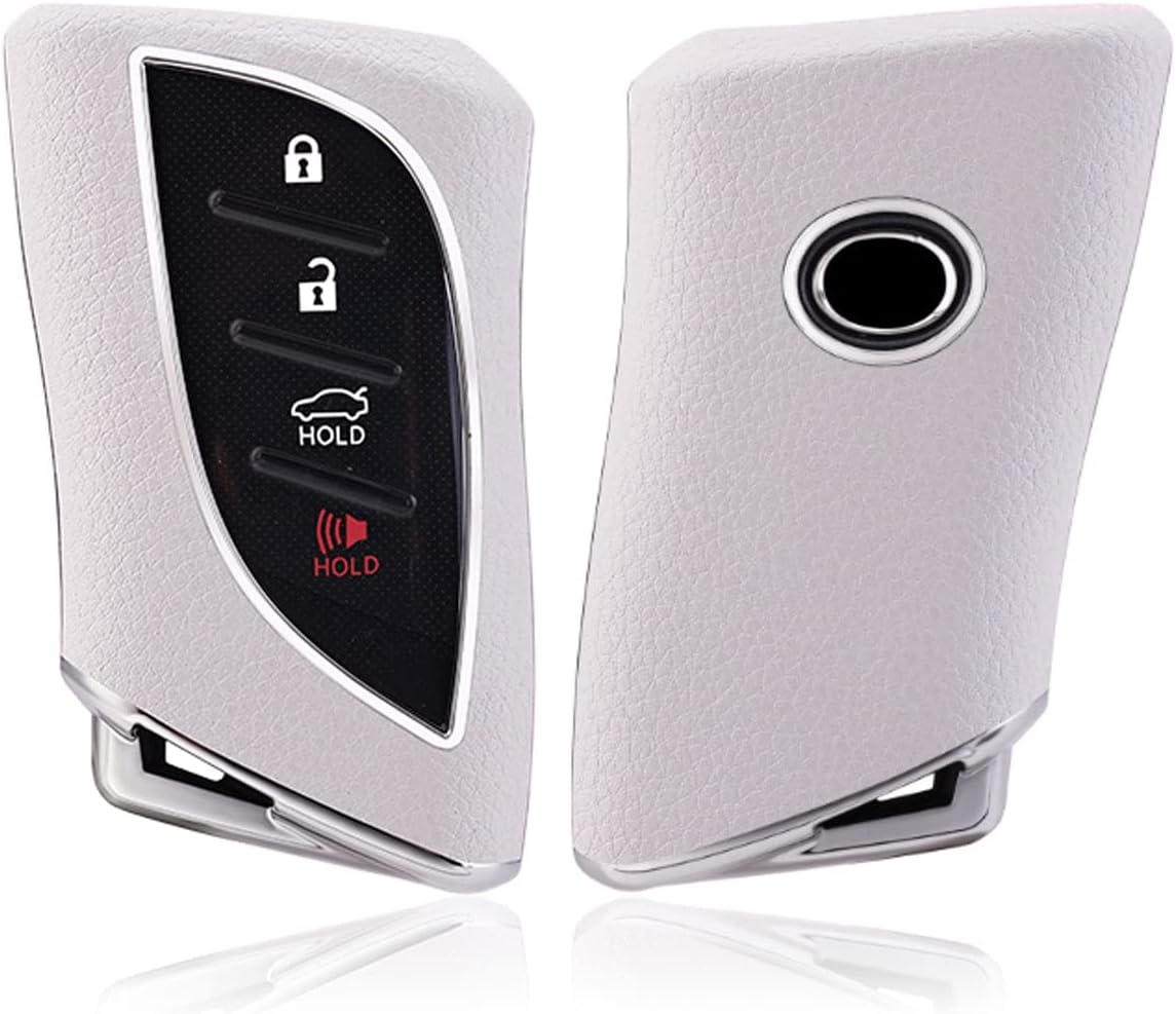 Amazon.com: Xotic Tech White TPU Grainy Leather Texture Key Fob Shell ...