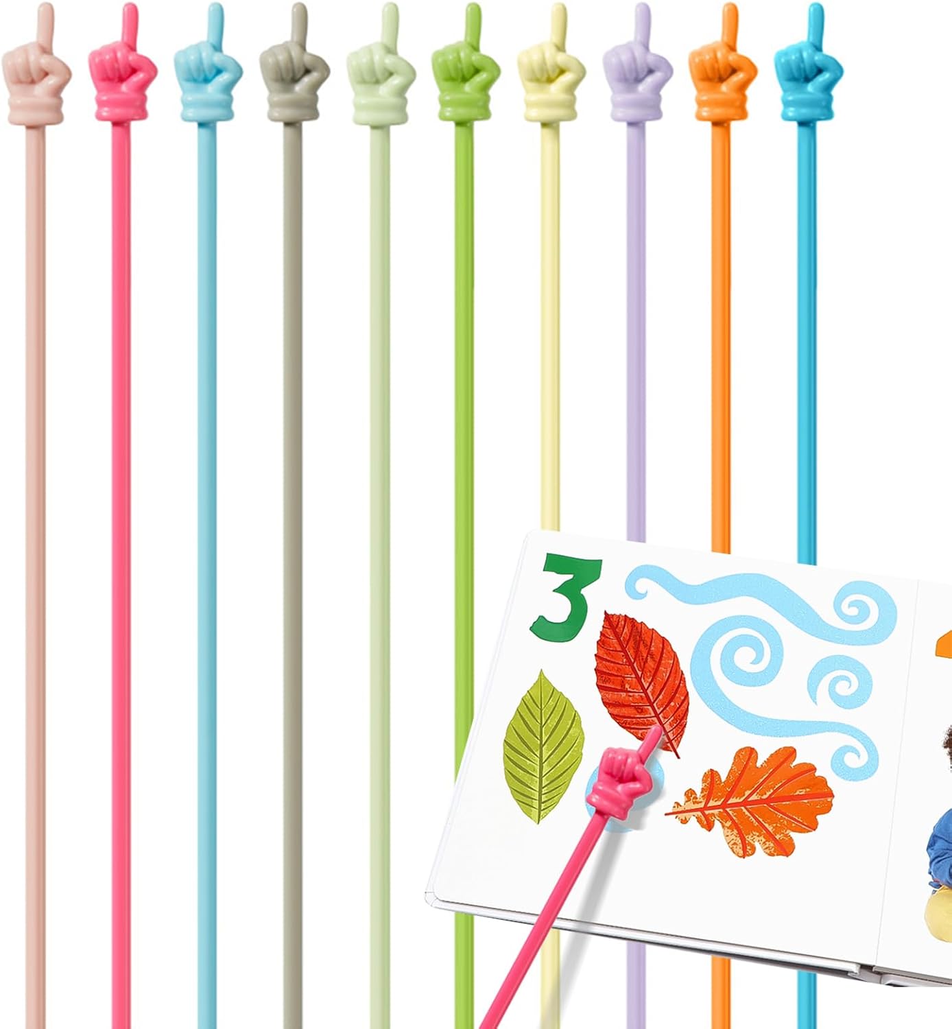 Amazon.com : Dumero 10pcs Finger Pointer for Classroom, Reading ...