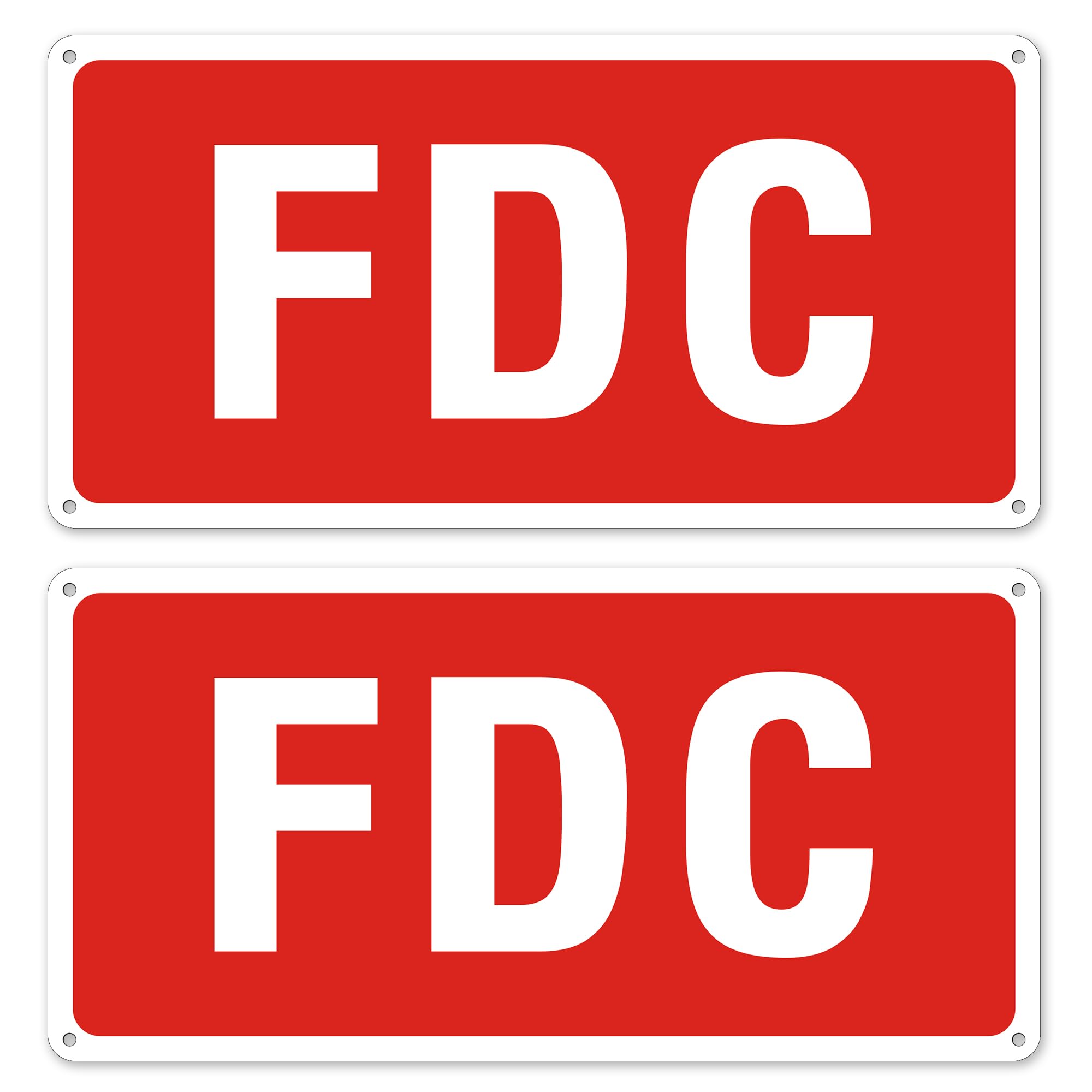 Amazon.com: FDC Sign, 2 Pack FDC Sign Outdoor Aluminum Metal Sign, FDC ...