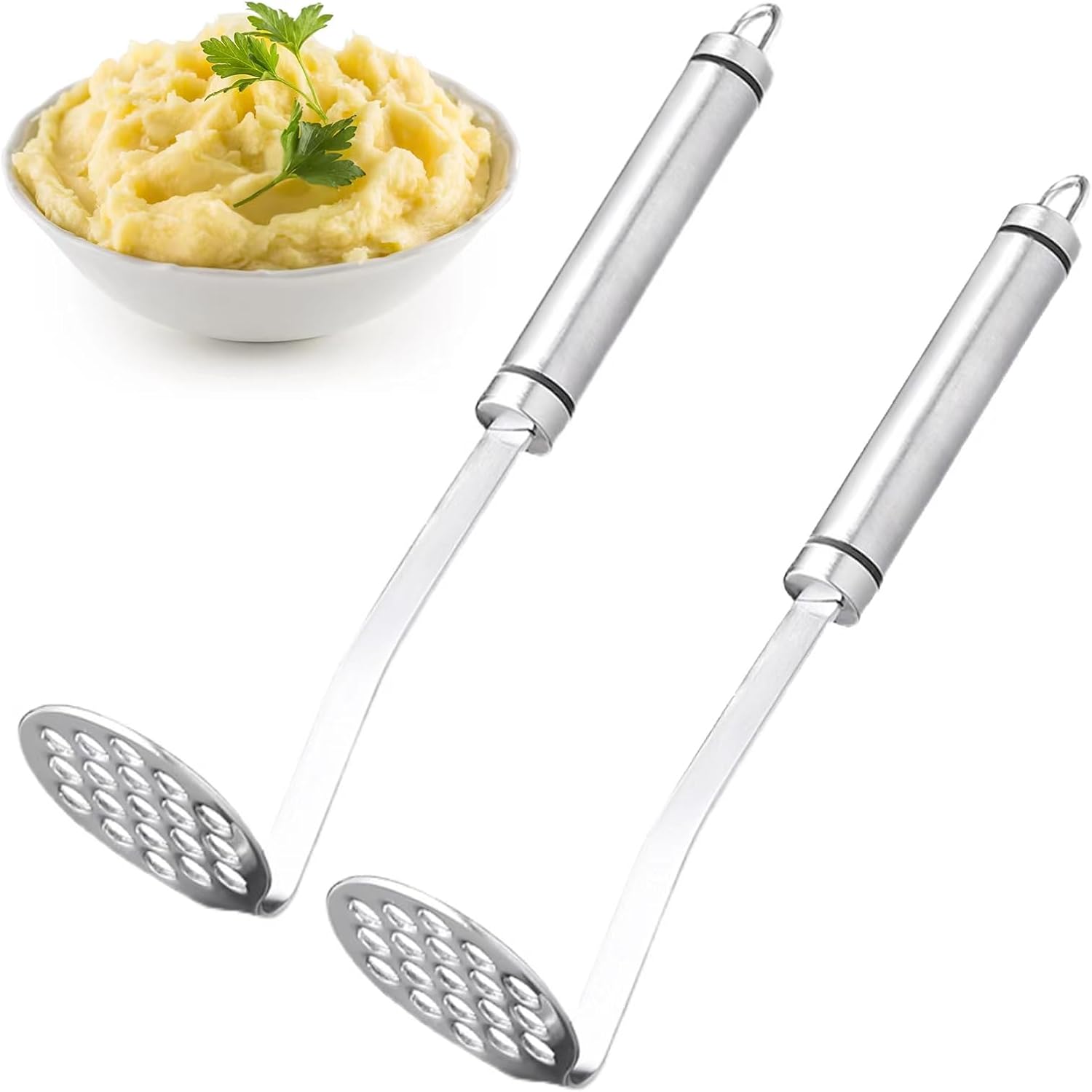 Amazon.com: Potato Masher, Sopito 2 Pack Stainless Steel Integrated ...