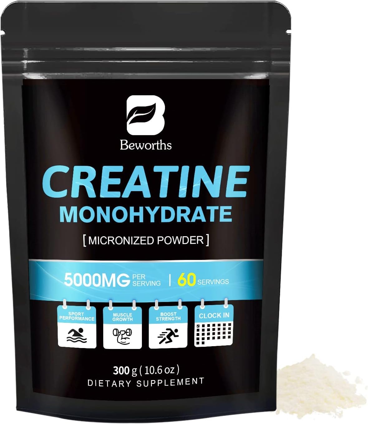Amazon.com: B BEWORTHS Creatine Monohydrate Powder, Micronized Creatine ...
