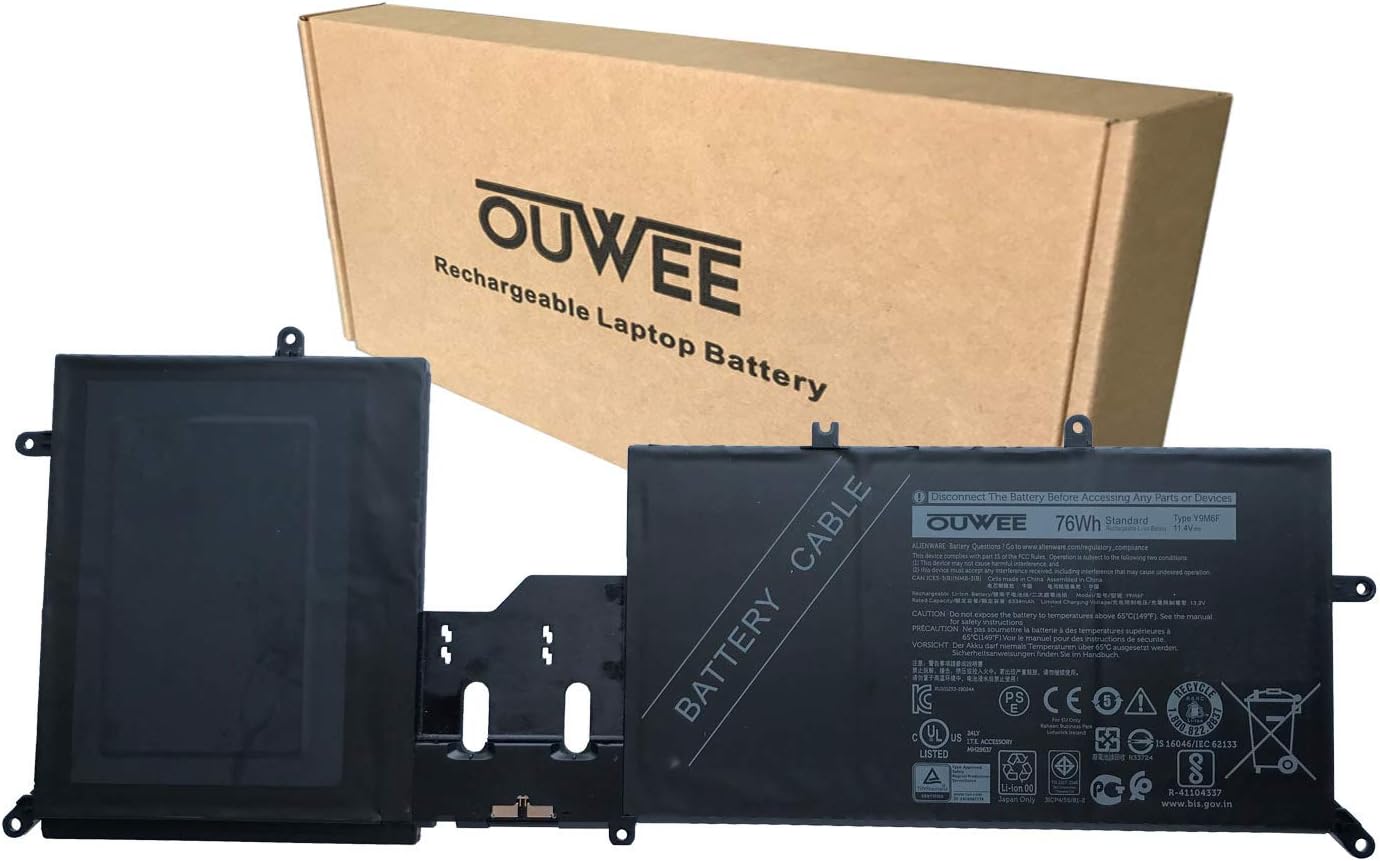 Buy OUWEE Y9M6F Laptop Battery Compatible with Dell Alienware M15 M17 ...