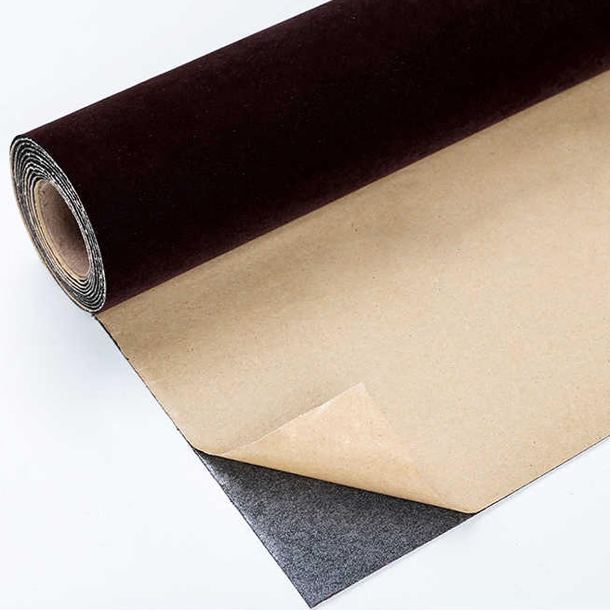 Amazon.com: Brown Velvet Liner Self Adhesive Plush Velvet Fabric Sheets ...