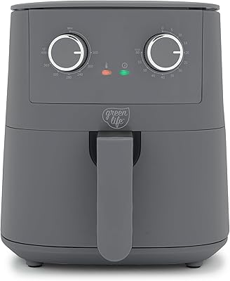 Amazon.com: GreenLife 4.5QT Mechanical Air Fryer, PFAS-Free Ceramic ...