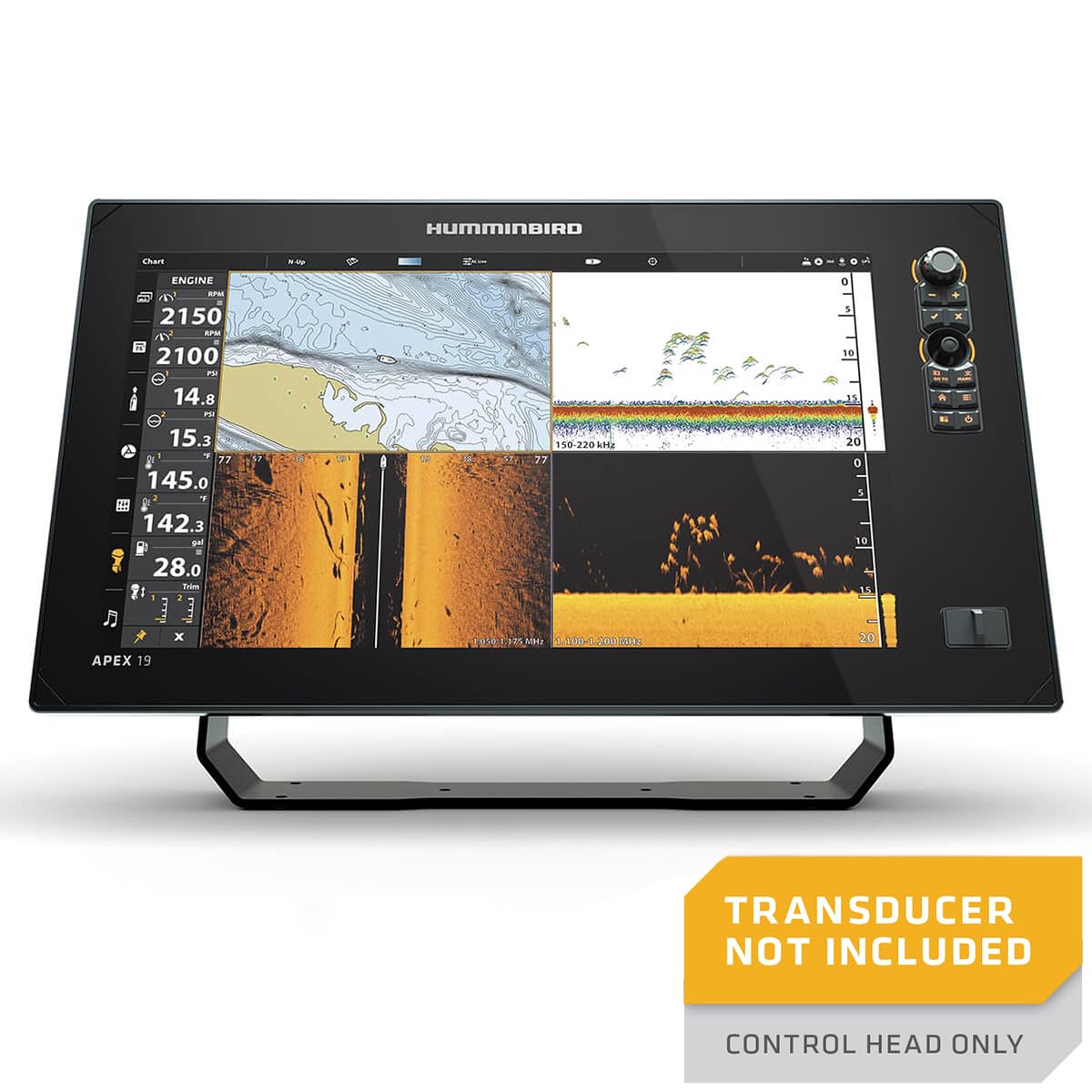 Snapklik.com : Humminbird APEX 19 GPS Fish Finder, MEGA Side Imaging+ ...