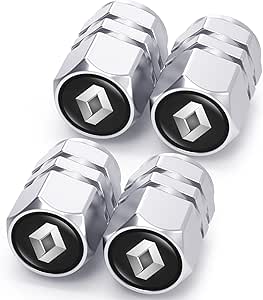 4Pcs Metal Car Tyre Valve Caps Dust Caps Work for Renault Koleos Kadjar ...