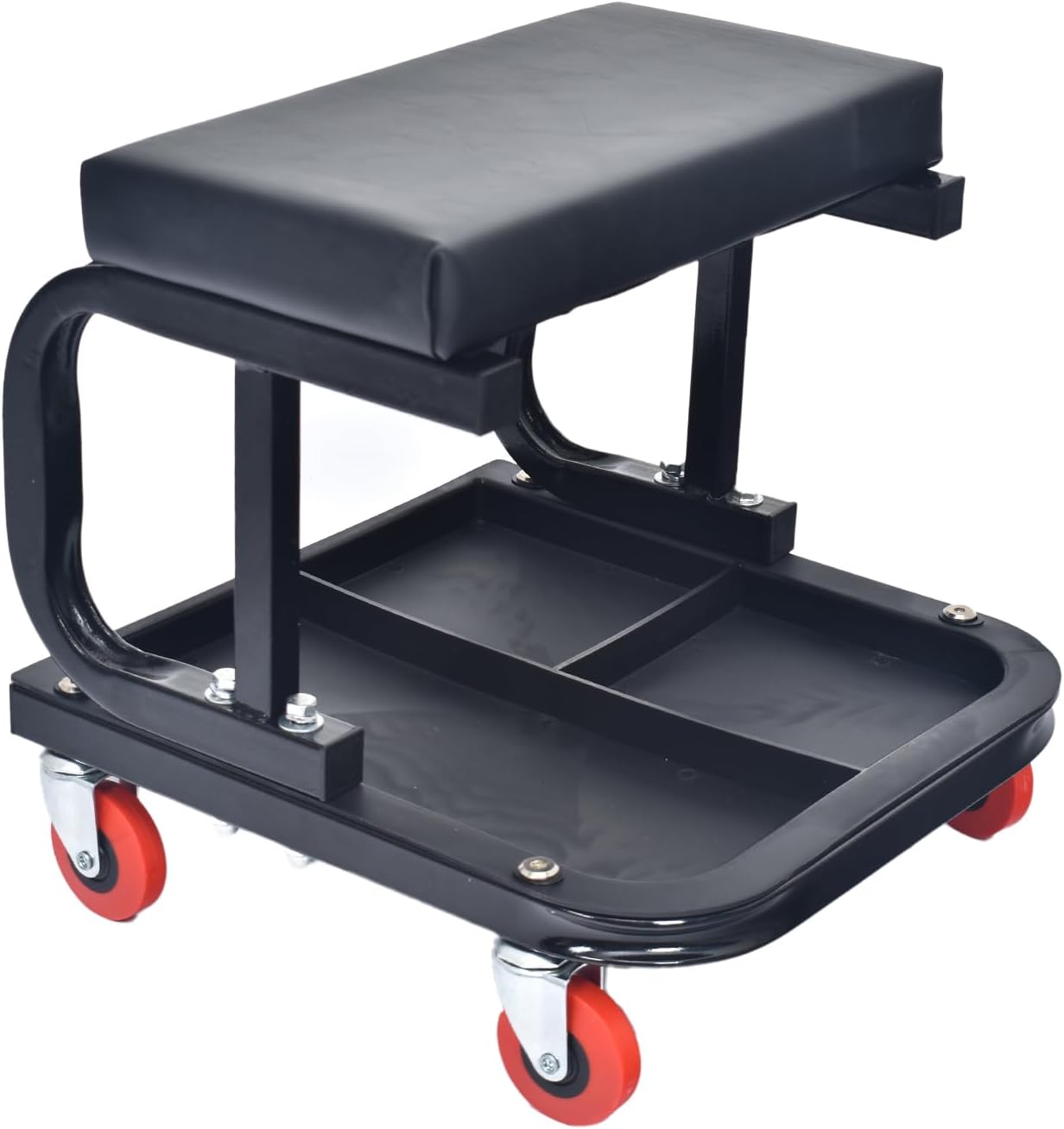 Amazon.co.jp: Fkstyle【中腰作業から解放！】 メカニックシート ローラーシート 作業椅子 整備士監修 極厚クッション 収納トレー付き 360度回転キャスター 耐荷重 ...