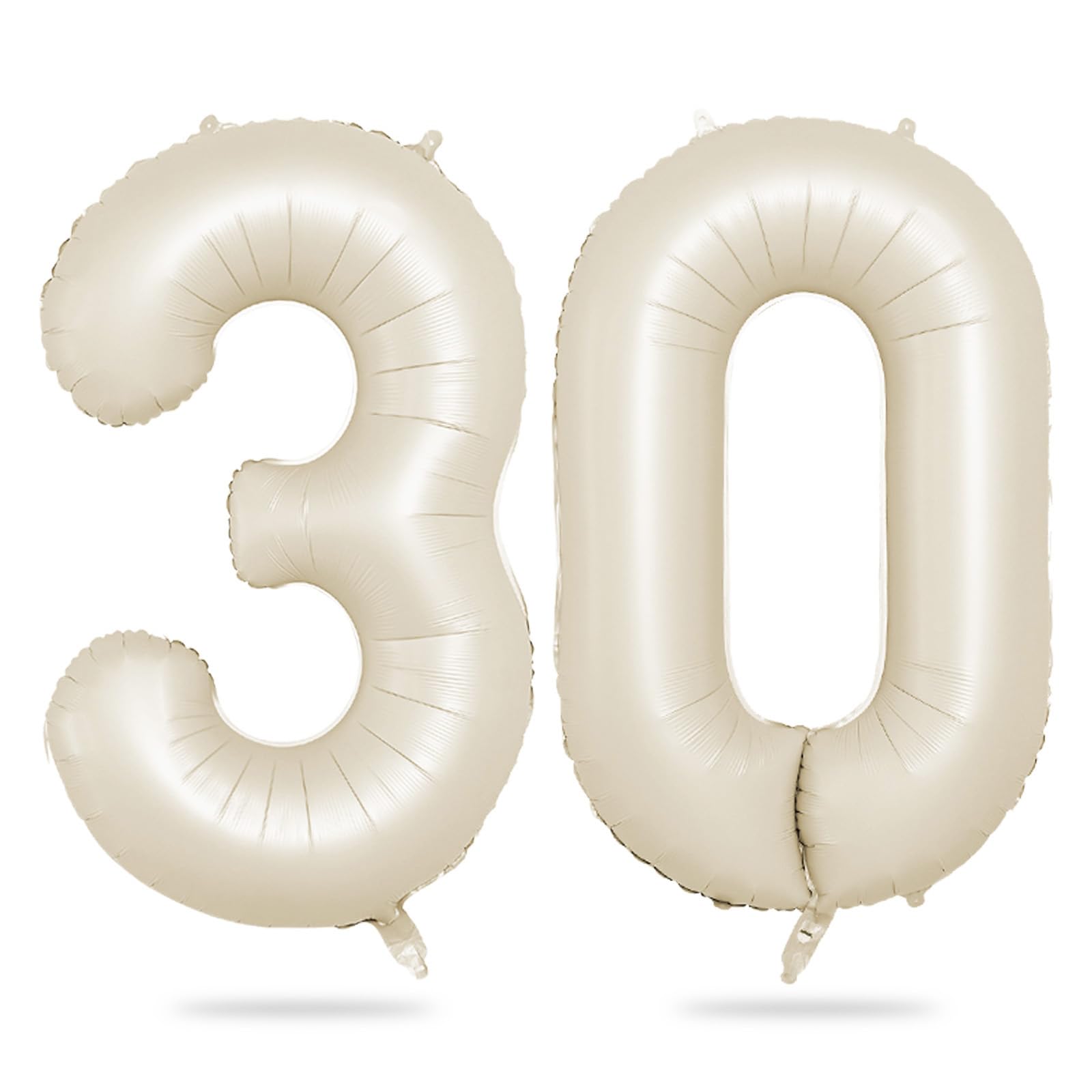 Amazon.com: Biapian 40 Inch Cream Number 30 Balloon, 30th Birthday ...