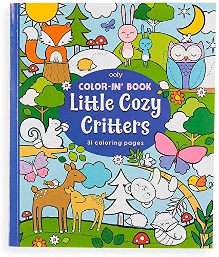 Ooly 31 Pages Little Cozy Critters Colouring Book for Kids, Fun Early ...