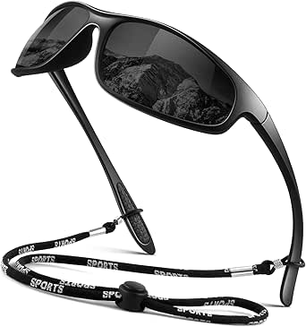 Amazon.com: LINVO Polarized Sports Sunglasses for Men Women,Ultralight ...