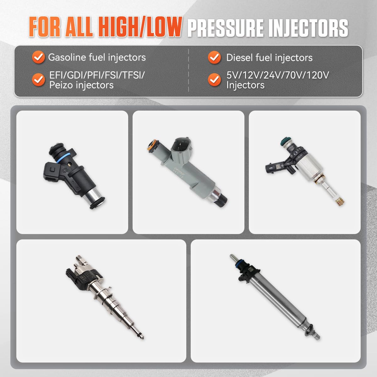 Snapklik.com : Fuel Injector Tester Cleaner Tool Kit High & Low ...