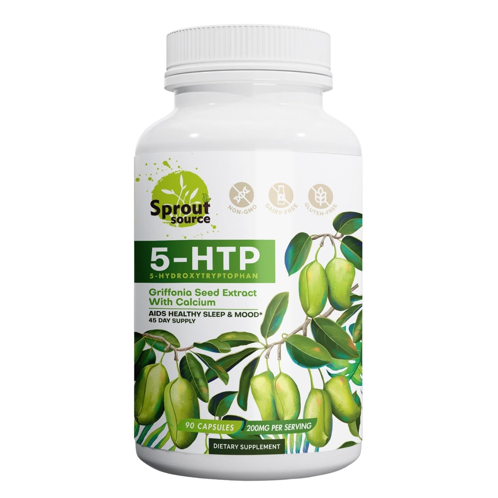 Amazon.com: Sprout Source 5-HTP Supplement 200mg – Supports Healthy ...