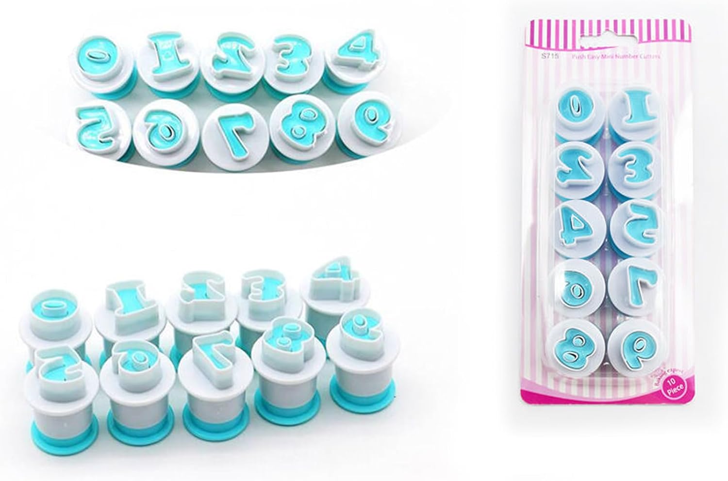 Number Cookie Cutter, Fondant Letter Cutters 0-9 - Cake Decorating ...