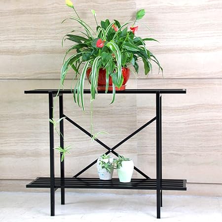 Amazon.com: Zhongma 2 Tier Sturdy Metal Plant Stand Heavy Duty Plant ...