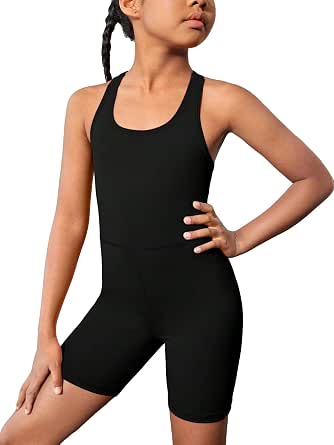 Amazon.com: WDIRARA Girl's Scoop Neck Sleeveless Criss Cross Backless ...