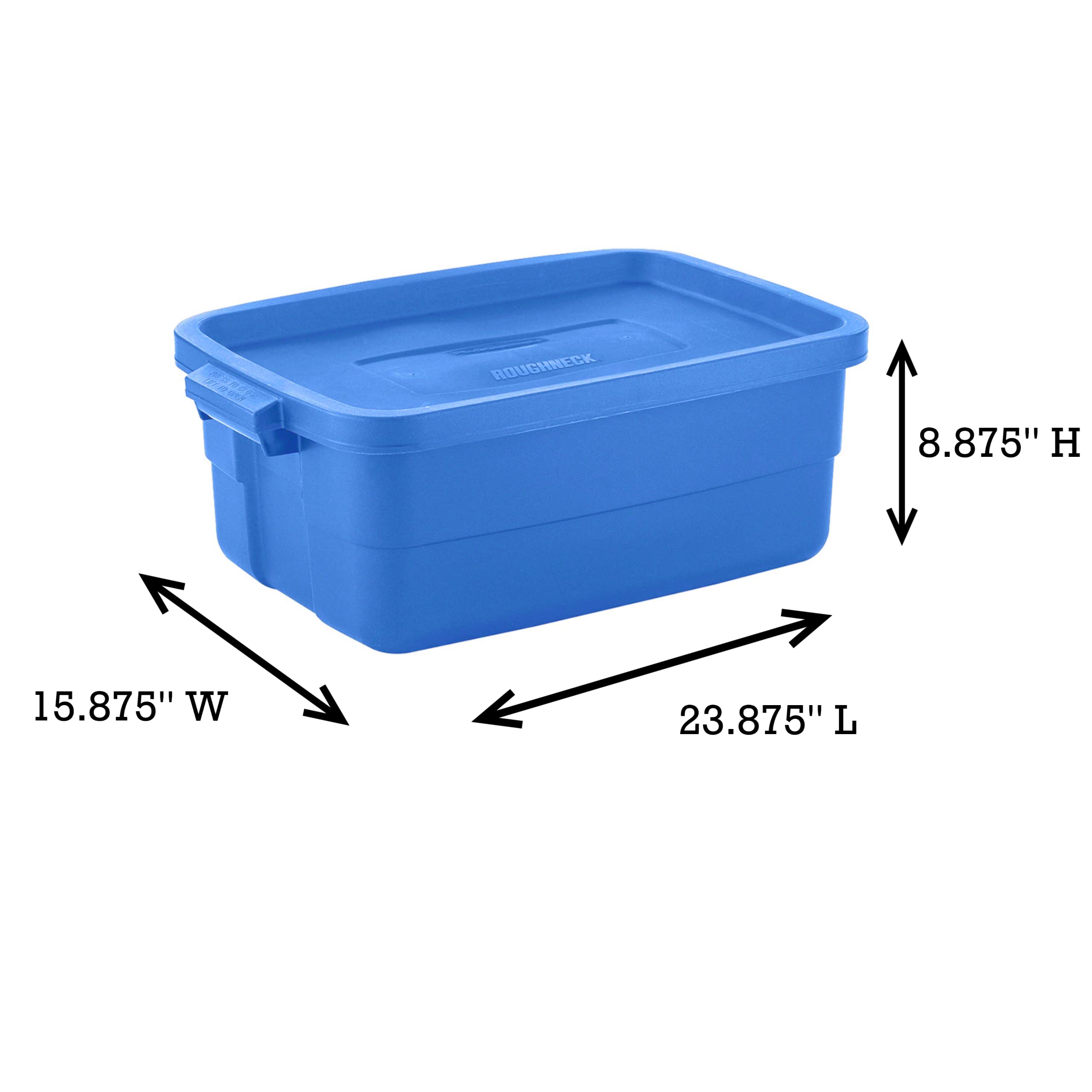 Rubbermaid Roughneck? 10 Gallon Storage Totes, Pack of 6, Durable ...