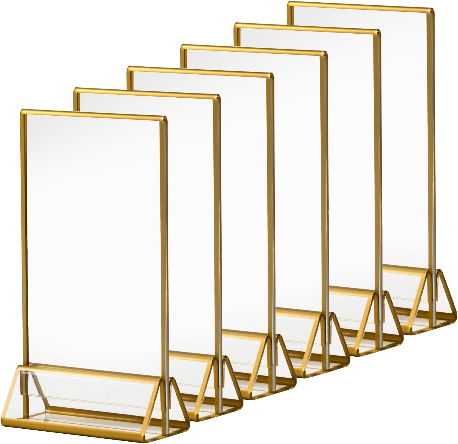 Amazon.com: 6 Pack Acrylic Wedding Table Numbers, Gold Frames Sign ...
