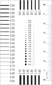 Amazon.co.jp: Laboratory Microscope Slide Measuring Badge Gauge ...