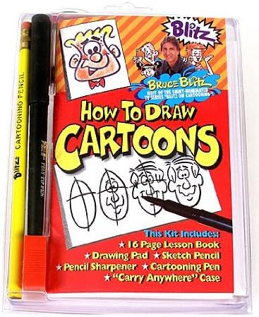 Amazon.com: Blitz How to Draw Cartoons Kit travel size cartooning kit ...