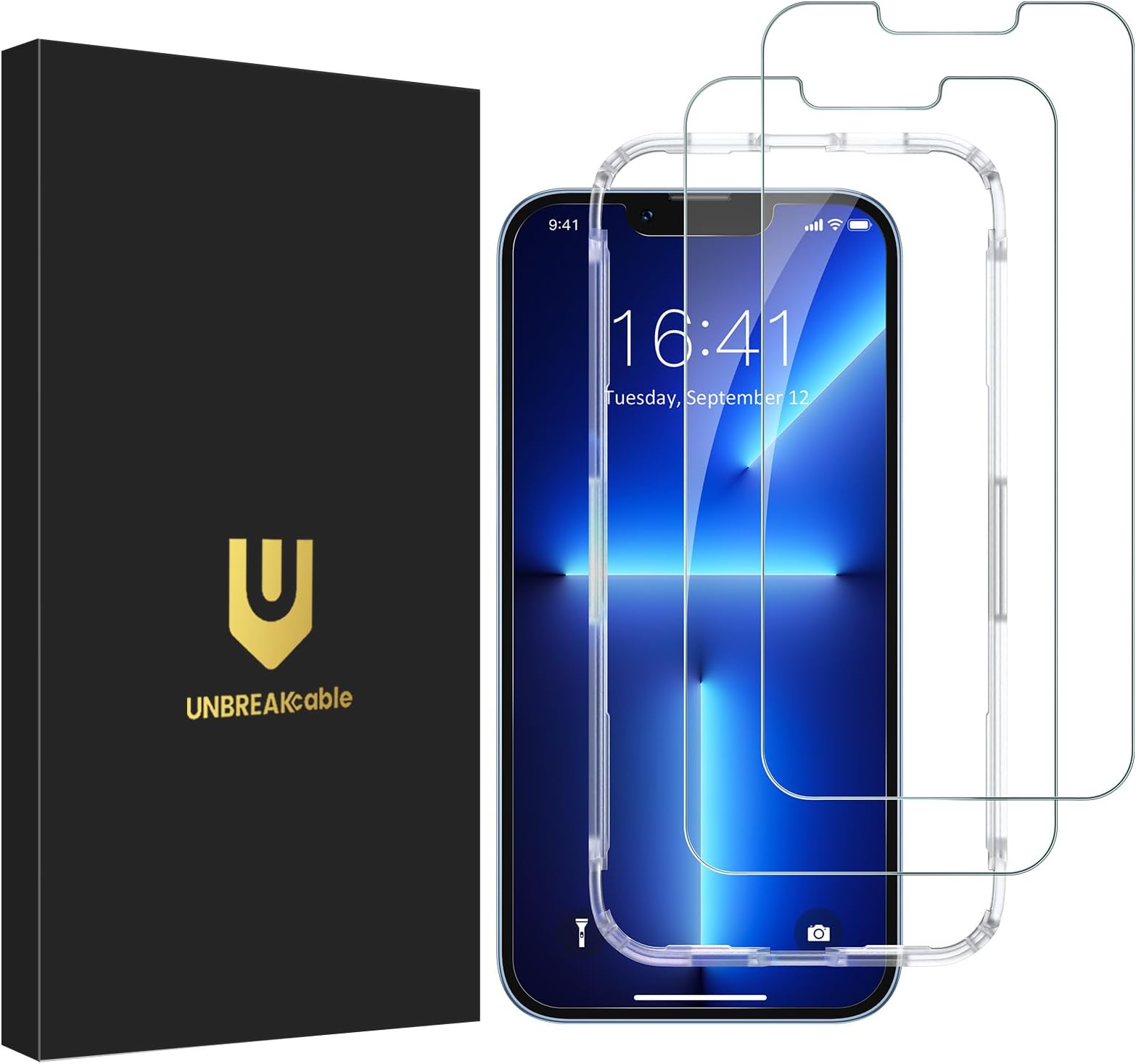 Amazon.com: UNBREAKcable 3-Pack Screen Protector for iPhone 14/13/13 ...