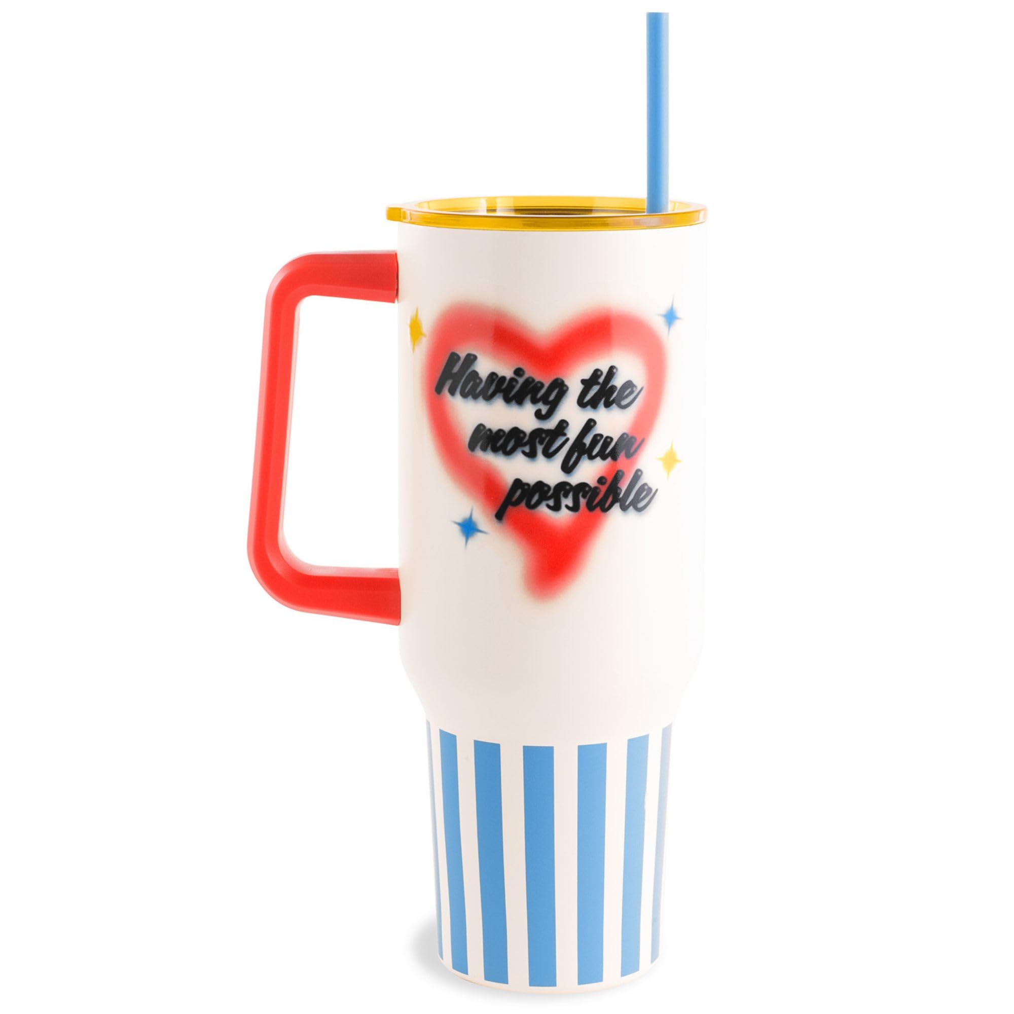 Amazon.com | ban.do 40 Ounce Tumbler with Handle and Straw, Double ...