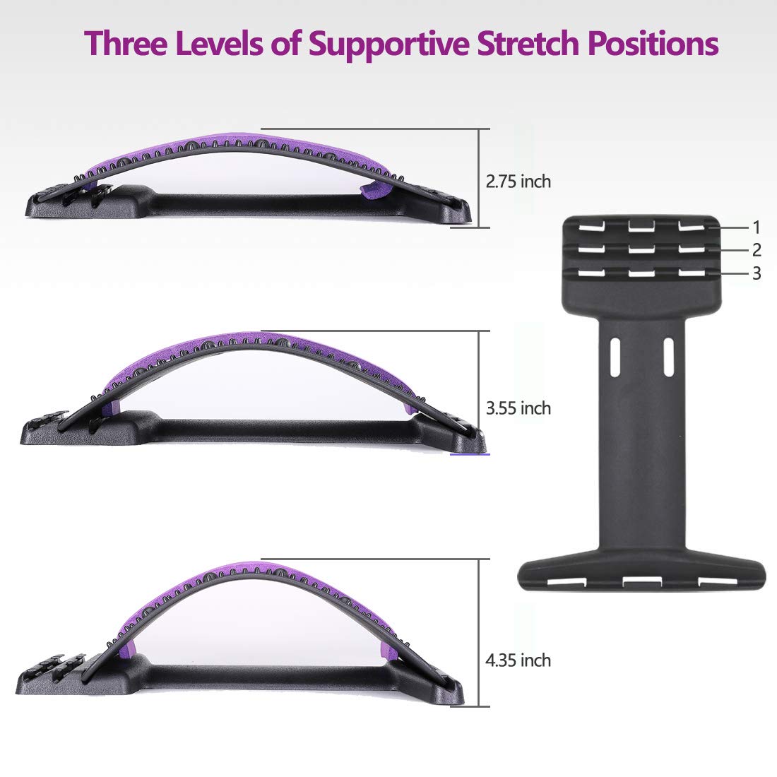 Back Stretcher,Multi-Level Back Massager Stretching Device,Lumbar ...