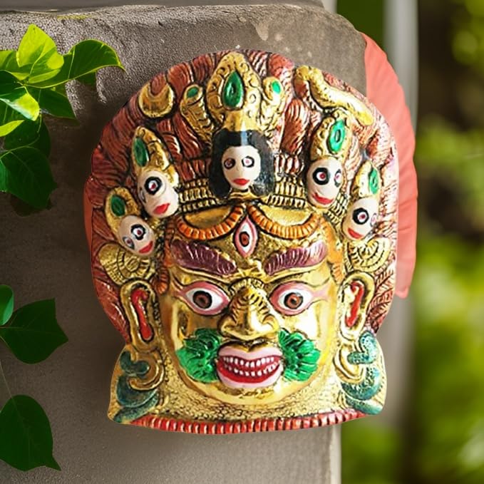 Buy Salvus APP SOLUTIONS Sacred Metal Mahakal Face Mask Nazar Battu ...