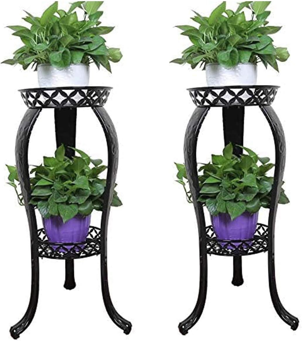 Amazon.com : 2Packs Metal Potted Plant Stand, Rustproof Decorative ...