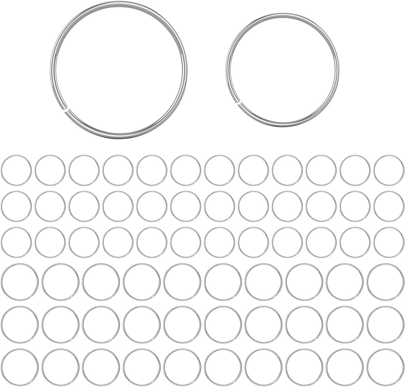 Amazon.com: Sterling Silver Open Jump Rings 4mm 20 Gauge (50 Rings ...