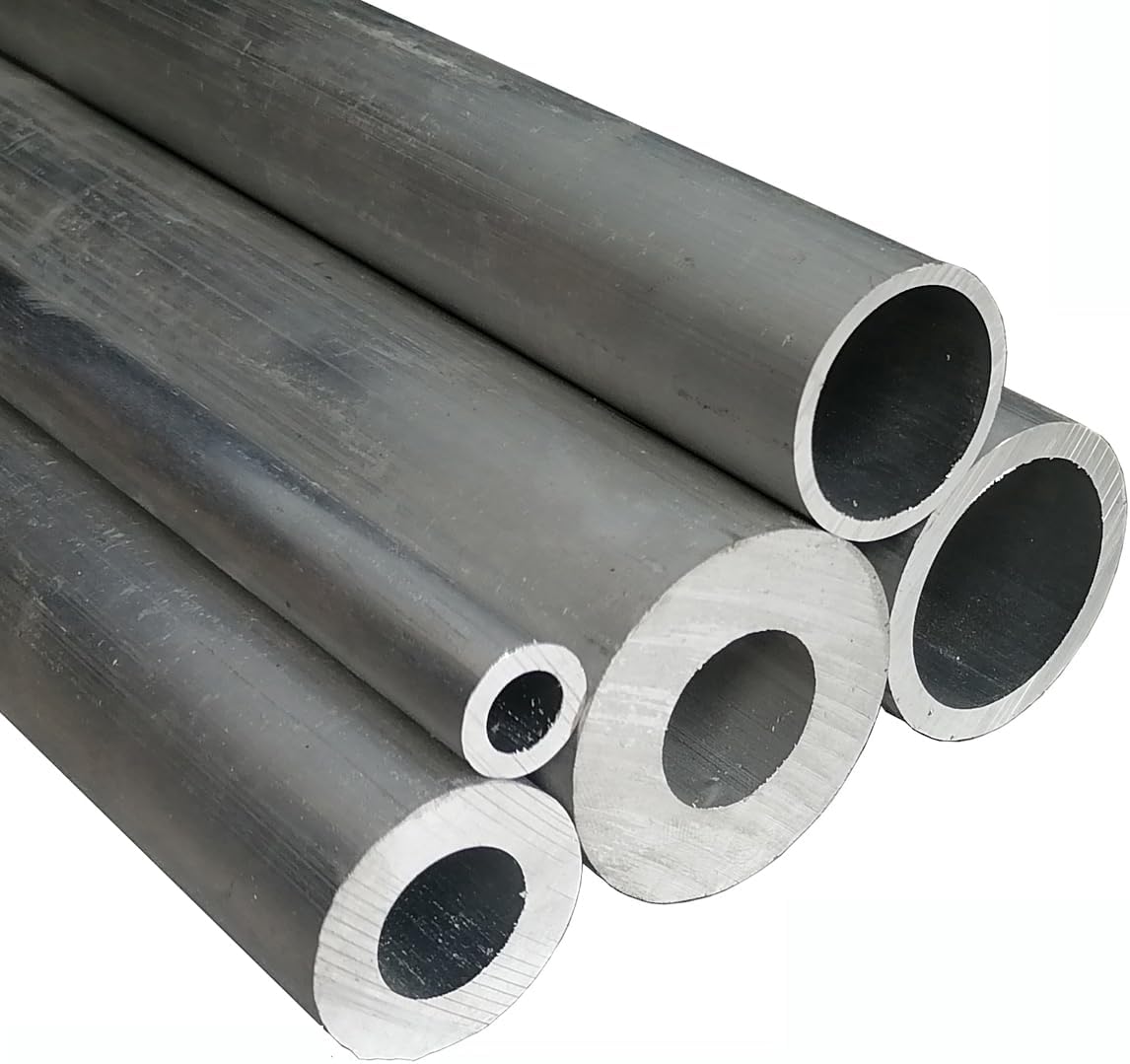 Amazon.com: 6063 Aluminum Tubes - Set of 2, Thick Wall Round Aluminum ...