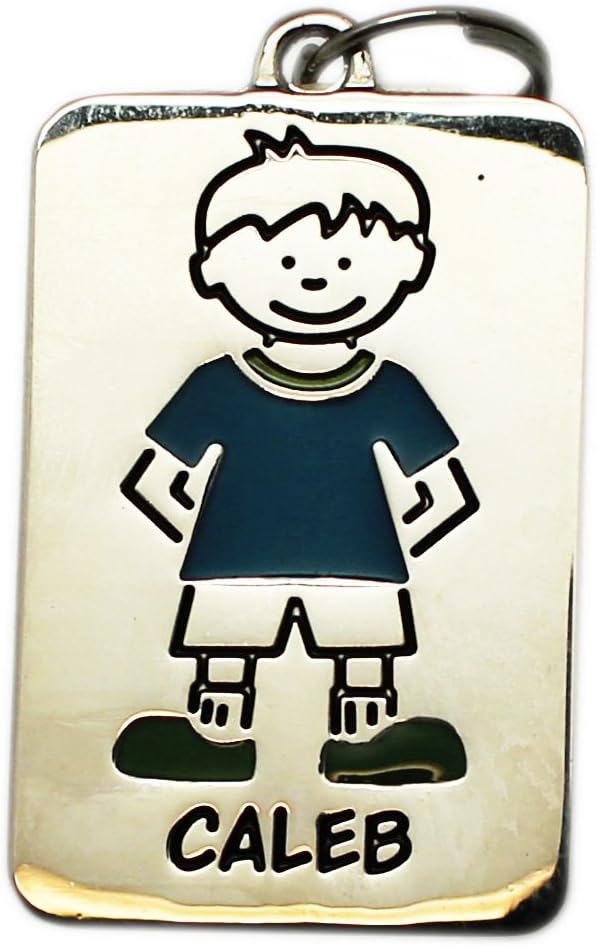 Amazon.com: Ganz Caleb ~ Metal Personalized Name Tag Charm Rectangle ...