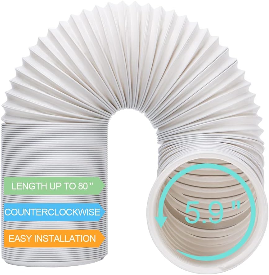 KLOLKUTTA Portable Air Conditioner Exhaust Hose 5.9 inches, AC Vent ...