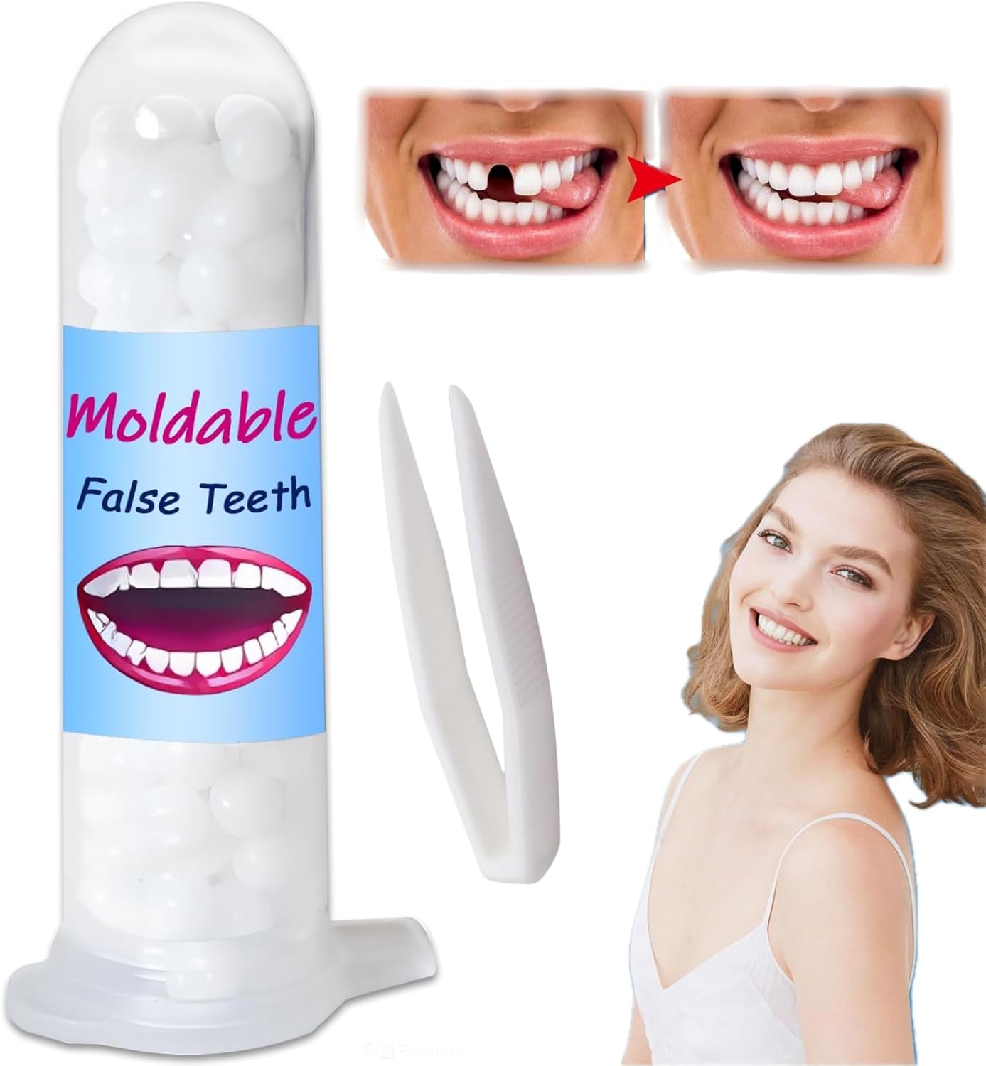 Temporary Tooth Filling Kit with Dental Tools - Replace Missing or ...